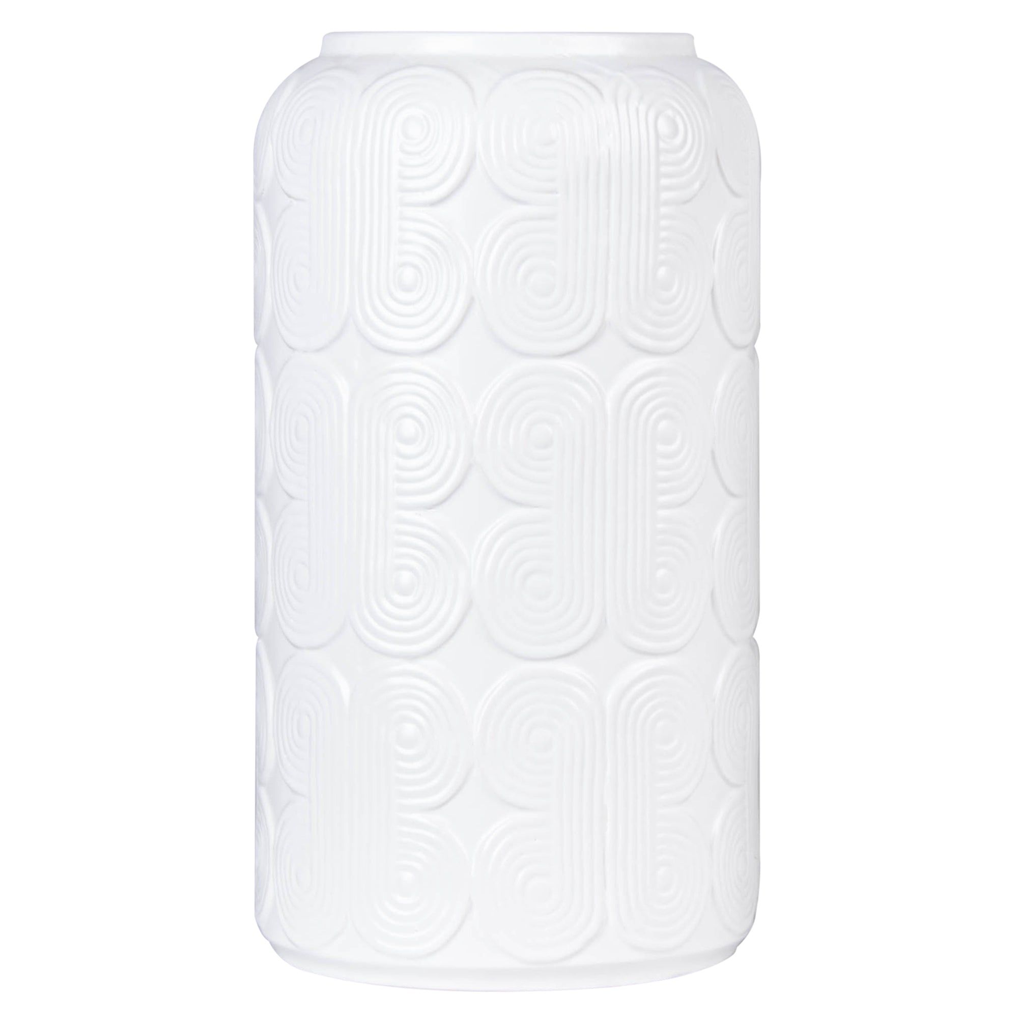 POLYGON POTTERY VASE 18x33cm - WHITE – Oasis Outdoor Living